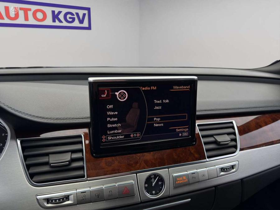 Melns Audi A8 2013 Kauņa, ar dzinēja tilpumu 3.00 L un nobraukumu 280 tūkst. km par 11799 €, foto 19 vietnē AUTOMOTO.COM.LV
