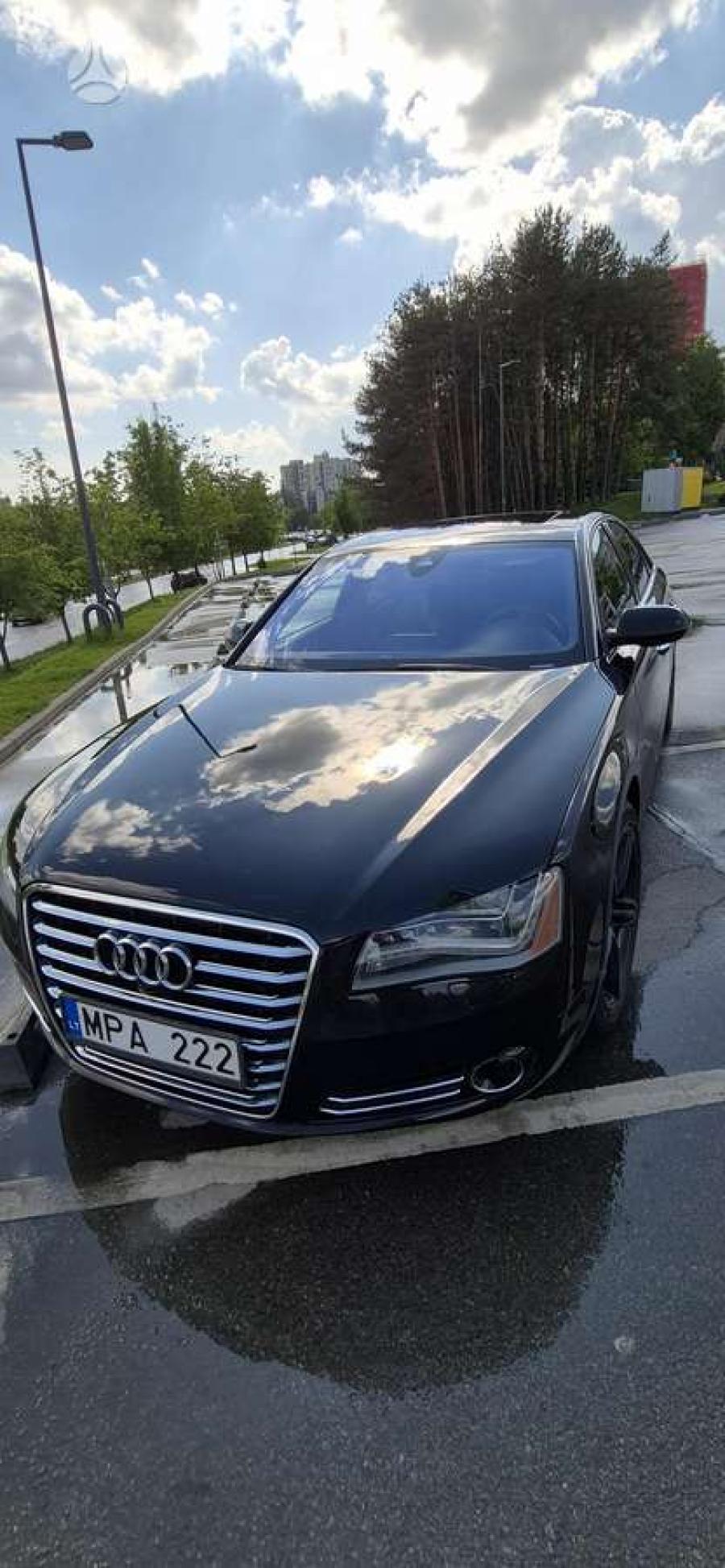 Melns Audi A8 2013 Viļņa, ar dzinēja tilpumu 4.00 L un nobraukumu 215 tūkst. km par 11500 €, foto 1 vietnē AUTOMOTO.COM.LV