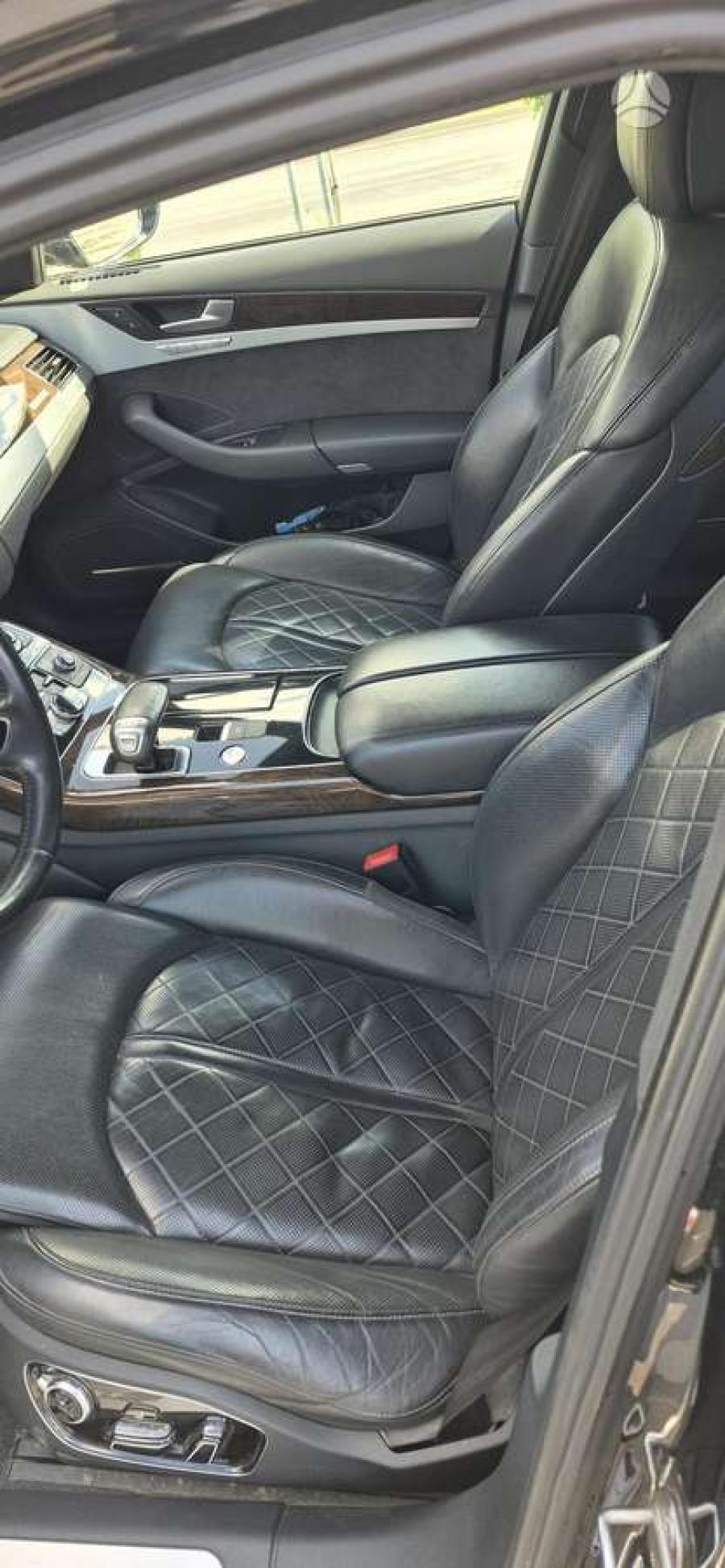 Melns Audi A8 2013 Viļņa, ar dzinēja tilpumu 4.00 L un nobraukumu 215 tūkst. km par 11500 €, foto 13 vietnē AUTOMOTO.COM.LV