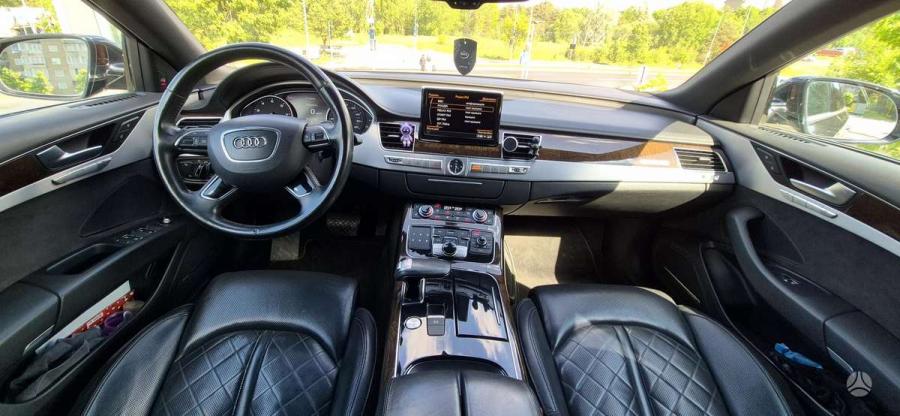 Melns Audi A8 2013 Viļņa, ar dzinēja tilpumu 4.00 L un nobraukumu 215 tūkst. km par 11500 €, foto 14 vietnē AUTOMOTO.COM.LV