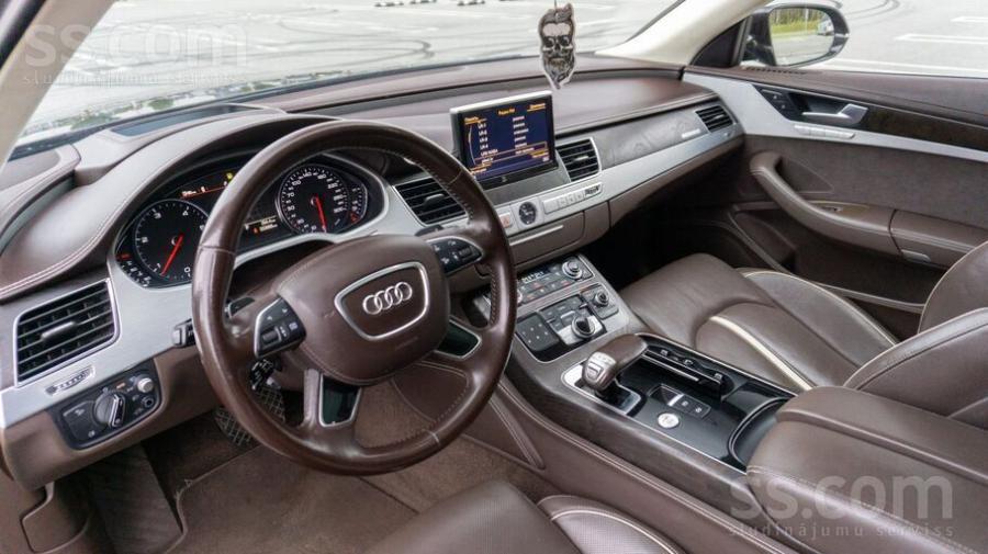Melns Audi A8 2014 Rīga, ar dzinēja tilpumu 3.00 L un nobraukumu 333 tūkst. km par 18190 €, foto 9 vietnē AUTOMOTO.COM.LV