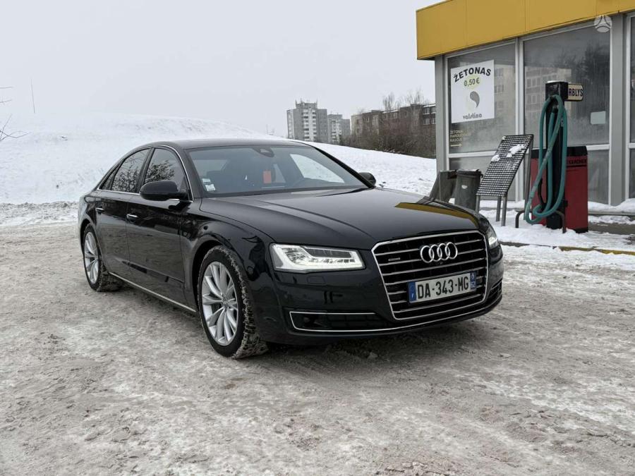 Melns Audi A8 2014 Panevēža, ar dzinēja tilpumu 2.97 L un nobraukumu 248 tūkst. km par 18590 €, foto 11 vietnē AUTOMOTO.COM.LV