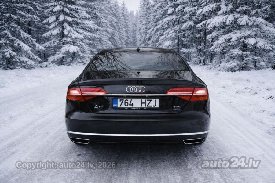 Melns Audi A8 2014 Tartu, ar dzinēja tilpumu 3.00 L un nobraukumu 290 tūkst. km par 15999 €, foto 2 vietnē AUTOMOTO.COM.LV