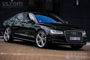 Black Audi A8 2014 in Riga, with an engine capacity of 4.20 L and mileage of 202 thousand km for 25000 €, photo 11 on AUTOMOTO.COM.LV