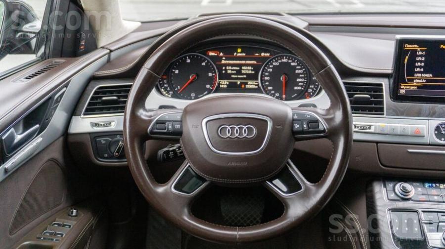 Melns Audi A8 2014 Rīga, ar dzinēja tilpumu 3.00 L un nobraukumu 333 tūkst. km par 17190 €, foto 14 vietnē AUTOMOTO.COM.LV
