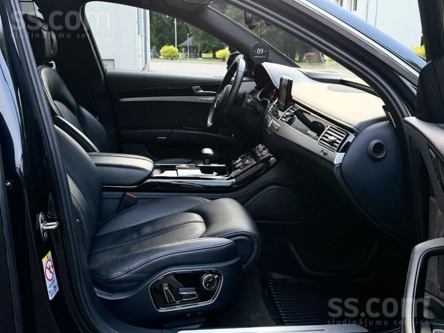 Black Audi A8 2014 in Jurmala, with an engine capacity of 3.00 L and mileage of 228 thousand km for 23800 €, photo 14 on AUTOMOTO.COM.LV