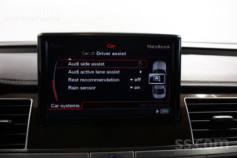 Melns Audi A8 2014 Rīga, ar dzinēja tilpumu 3.00 L un nobraukumu 262 tūkst. km par 17500 €, foto 14 vietnē AUTOMOTO.COM.LV