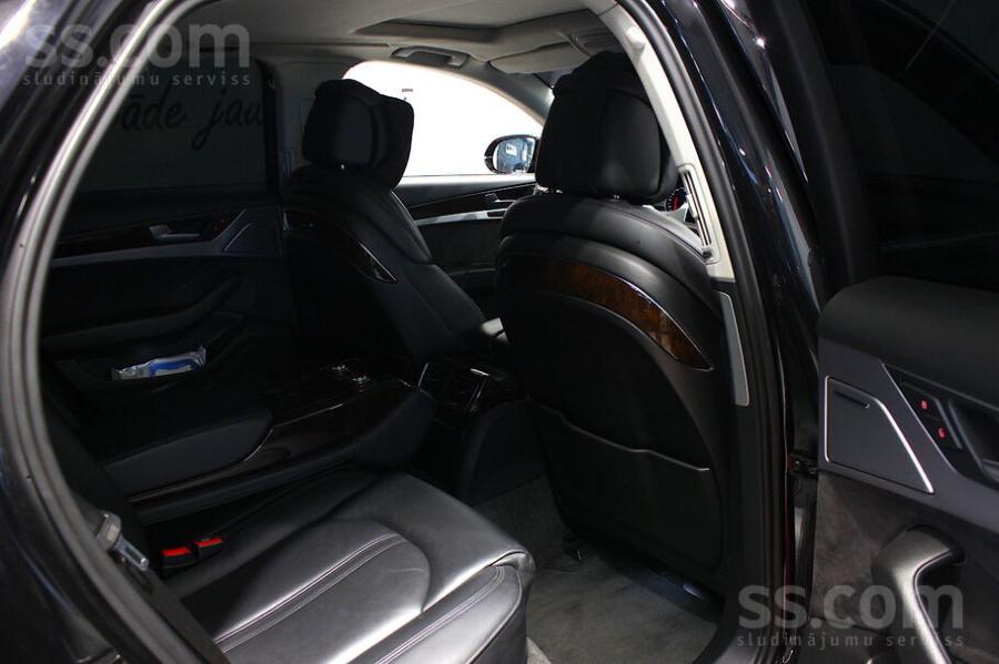 Melns Audi A8 2014 Rīga, ar dzinēja tilpumu 3.00 L un nobraukumu 262 tūkst. km par 17500 €, foto 23 vietnē AUTOMOTO.COM.LV