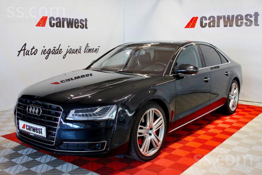 Melns Audi A8 2014 Rīga, ar dzinēja tilpumu 3.00 L un nobraukumu 262 tūkst. km par 17500 €, foto 1 vietnē AUTOMOTO.COM.LV
