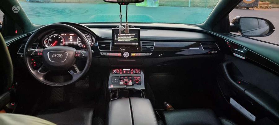 Melns Audi A8 2014 Viļņa, ar dzinēja tilpumu 2.97 L un nobraukumu 166 tūkst. km par 25500 €, foto 19 vietnē AUTOMOTO.COM.LV
