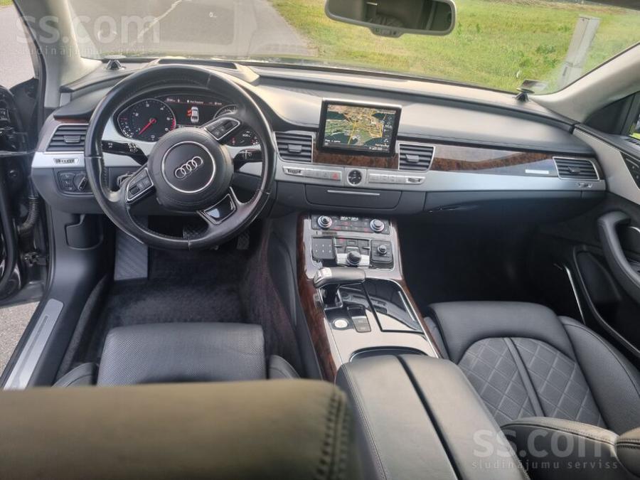 Melns Audi A8 2015 Rīga, ar dzinēja tilpumu 3.00 L un nobraukumu 176 tūkst. km par 24500 €, foto 25 vietnē AUTOMOTO.COM.LV