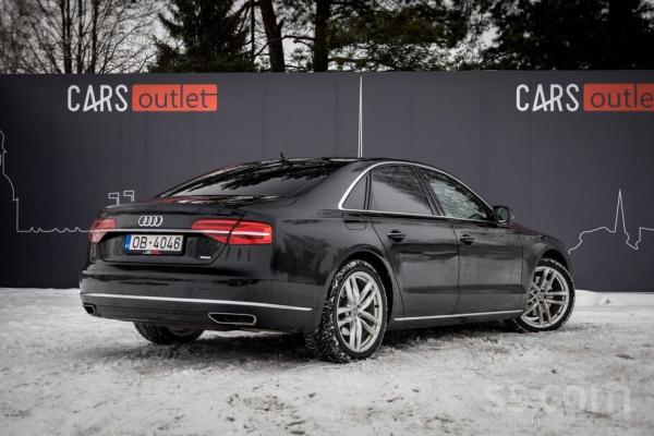 Black Audi A8 2016 in Riga, with an engine capacity of 3.00 L and mileage of 277 thousand km for 21990 €, photo 7 on AUTOMOTO.COM.LV