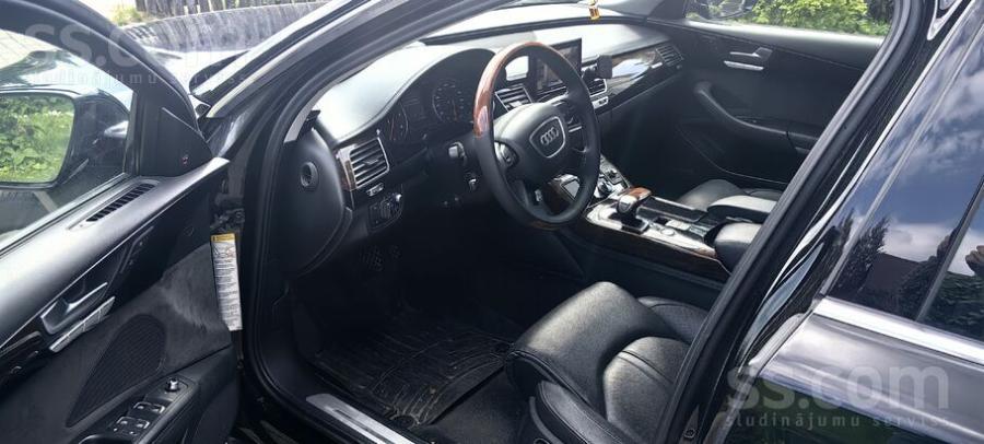 Black Audi A8 2016 in Riga, with an engine capacity of 3.00 L and mileage of 290 thousand km for 13900 €, photo 30 on AUTOMOTO.COM.LV