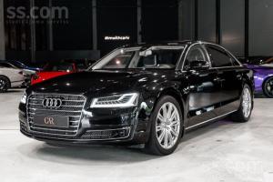 Melns Audi A8 2016 Rīga, ar dzinēja tilpumu 6.30 L un nobraukumu 210 tūkst. km par 35000 €, foto  vietnē AUTOMOTO.COM.LV