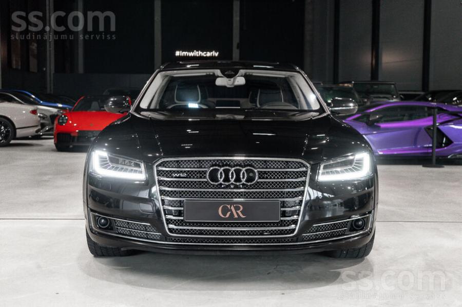 Melns Audi A8 2016 Rīga, ar dzinēja tilpumu 6.30 L un nobraukumu 210 tūkst. km par 35000 €, foto 3 vietnē AUTOMOTO.COM.LV