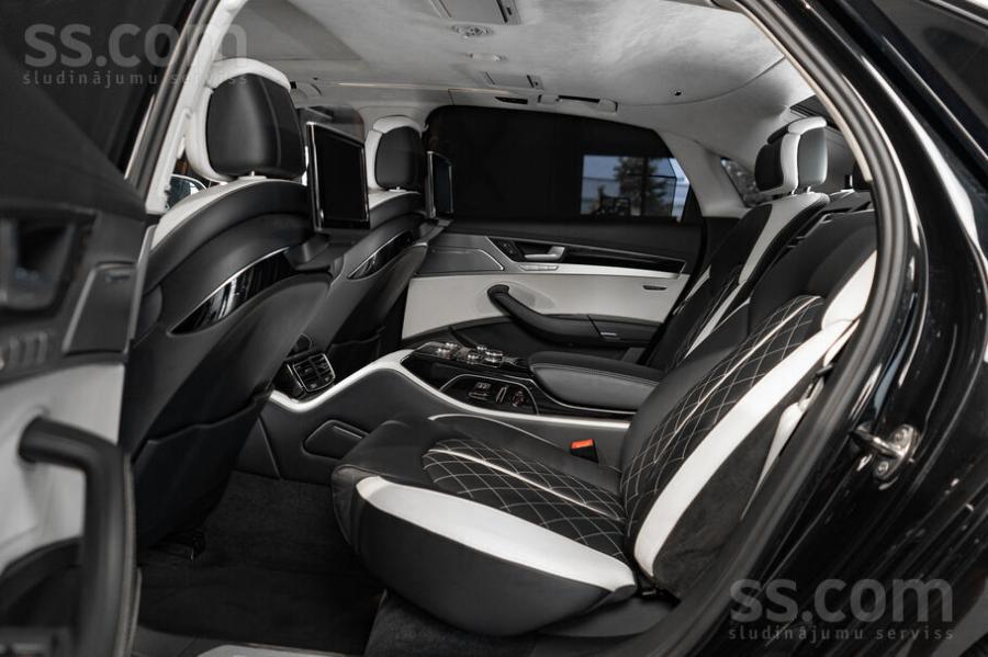 Melns Audi A8 2016 Rīga, ar dzinēja tilpumu 6.30 L un nobraukumu 210 tūkst. km par 35000 €, foto 12 vietnē AUTOMOTO.COM.LV