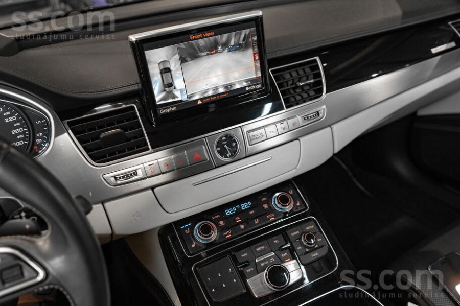 Melns Audi A8 2016 Rīga, ar dzinēja tilpumu 6.30 L un nobraukumu 210 tūkst. km par 35000 €, foto 25 vietnē AUTOMOTO.COM.LV