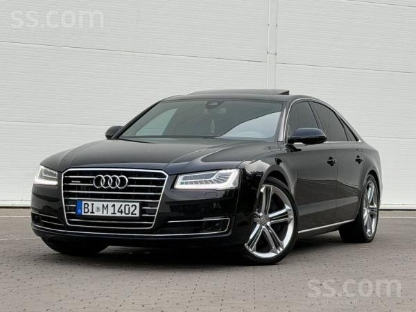 Audi A8 2016 Rīga vietnē Melns Audi A8 2016 Rīga, ar dzinēja tilpumu 4.20 L un nobraukumu 0 tūkst. km par 18500 €, foto 1 vietnē AUTOMOTO.COM.LV