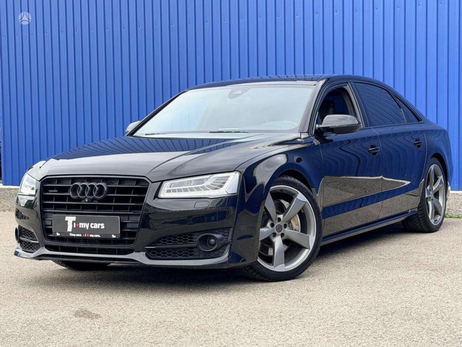 Black Audi A8 2017 in Kaunas, with an engine capacity of 3.99 L and mileage of 166 thousand km for 27900 €, photo 1 on AUTOMOTO.COM.LV