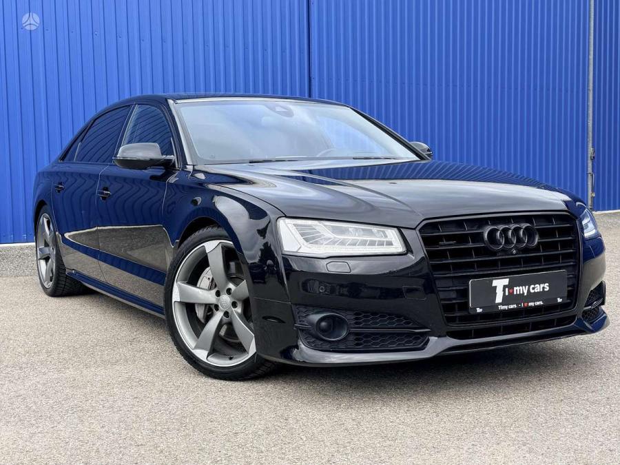 Black Audi A8 2017 in Kaunas, with an engine capacity of 3.99 L and mileage of 166 thousand km for 27900 €, photo 6 on AUTOMOTO.COM.LV