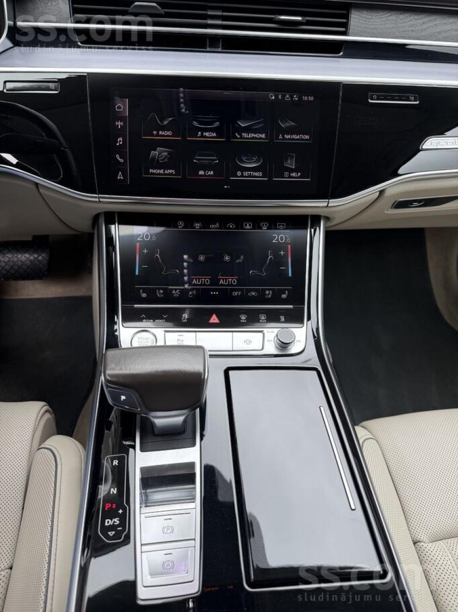 Melns Audi A8 2017 Rīga, ar dzinēja tilpumu 3.00 L un nobraukumu 135 tūkst. km par 39500 €, foto 12 vietnē AUTOMOTO.COM.LV