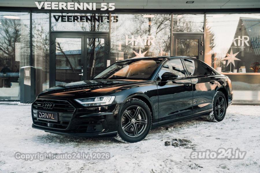 Black Audi A8 2018 in Tallinn, with an engine capacity of 3.00 L and mileage of 150 thousand km for 37900 €, photo 1 on AUTOMOTO.COM.LV