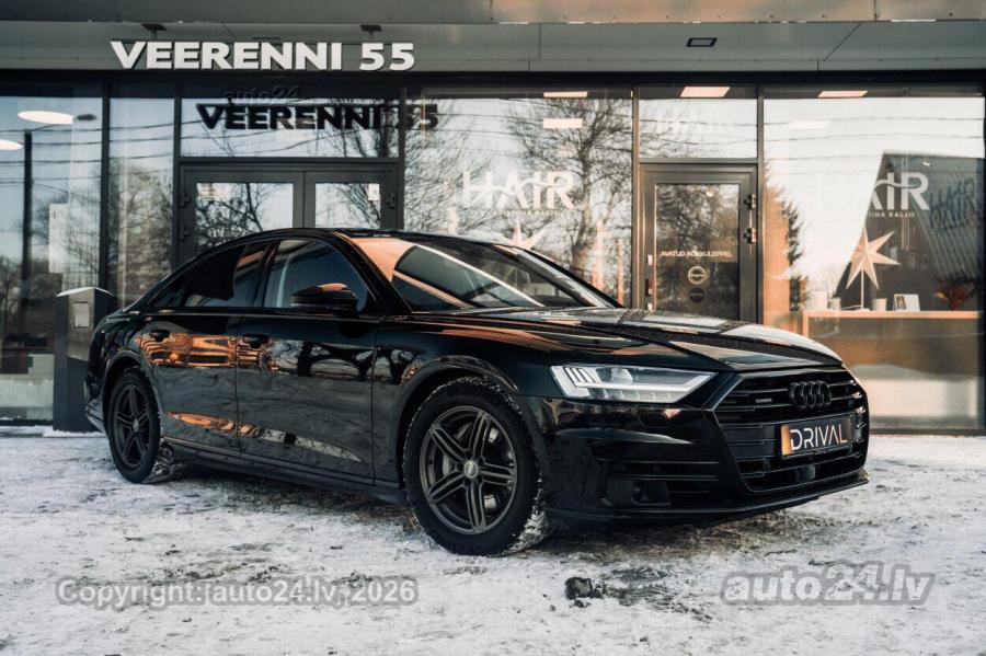 Black Audi A8 2018 in Tallinn, with an engine capacity of 3.00 L and mileage of 150 thousand km for 37900 €, photo 2 on AUTOMOTO.COM.LV
