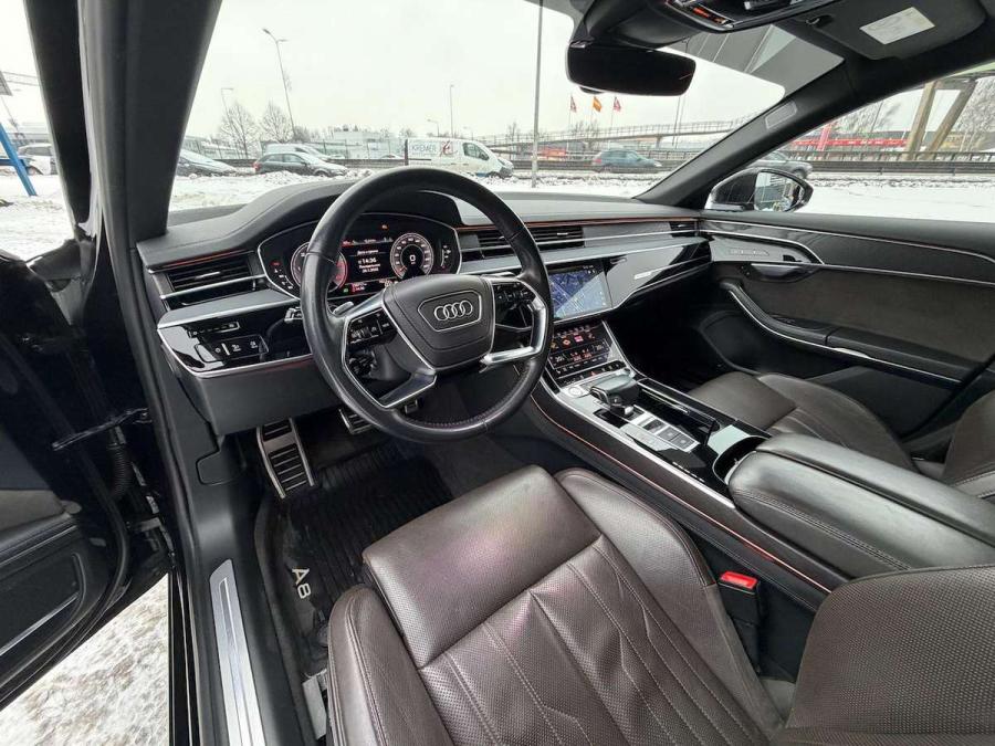Melns Audi A8 2018 Jūrmala, ar dzinēja tilpumu 2.97 L un nobraukumu 159 tūkst. km par 36300 €, foto 8 vietnē AUTOMOTO.COM.LV