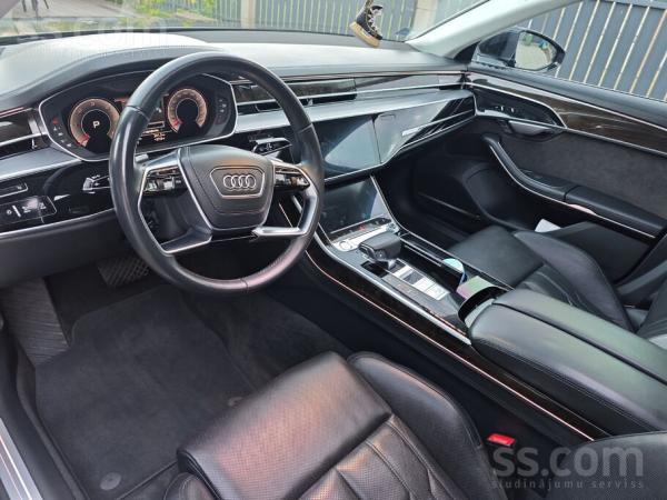 Black Audi A8 2018 in Riga, with an engine capacity of 3.00 L and mileage of 150 thousand km for 38500 €, photo 9 on AUTOMOTO.COM.LV