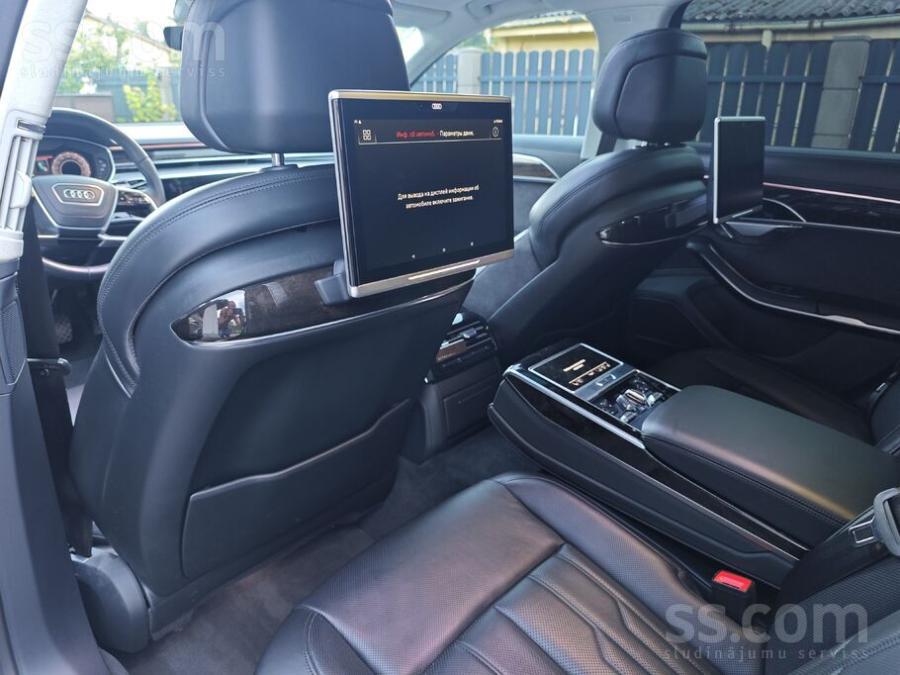 Melns Audi A8 2018 Rīga, ar dzinēja tilpumu 3.00 L un nobraukumu 150 tūkst. km par 38500 €, foto 12 vietnē AUTOMOTO.COM.LV