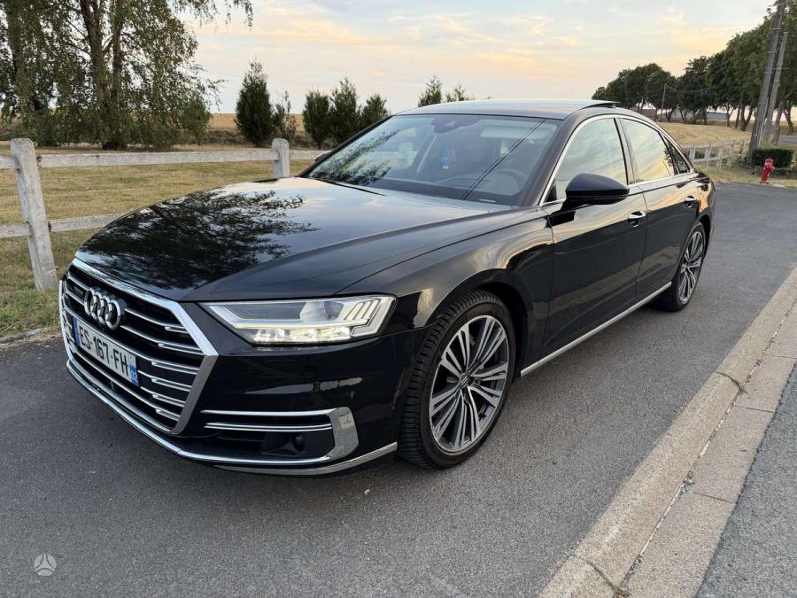 Black Audi A8 2018 in Taurage, with an engine capacity of 2.97 L and mileage of 182 thousand km for 34500 €, photo 1 on AUTOMOTO.COM.LV