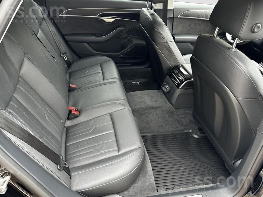 Black Audi A8 2019 in Riga, with an engine capacity of 3.00 L and mileage of 55 thousand km for 44290 €, photo 15 on AUTOMOTO.COM.LV
