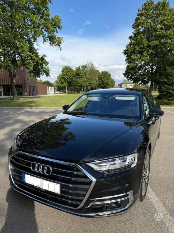 Black Audi A8 2019 in Kaunas, with an engine capacity of 3.00 L and mileage of 125 thousand km for 30000 €, photo 1 on AUTOMOTO.COM.LV