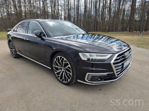 Black Audi A8 2021 in Riga, with an engine capacity of 3.00 L and mileage of 109 thousand km for 43900 €, photo  on AUTOMOTO.COM.LV