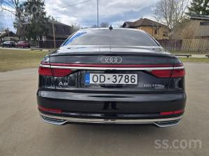 Black Audi A8 2021 in Riga, with an engine capacity of 3.00 L and mileage of 109 thousand km for 43900 €, photo 5 on AUTOMOTO.COM.LV
