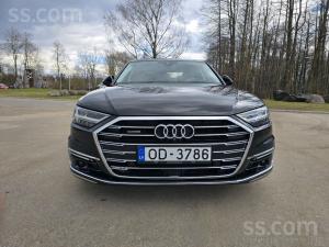 Black Audi A8 2021 in Riga, with an engine capacity of 3.00 L and mileage of 109 thousand km for 43900 €, photo 6 on AUTOMOTO.COM.LV