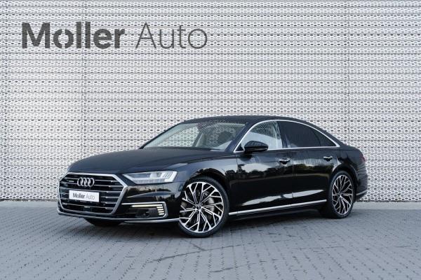 Black Audi A8 2021 in Marupe, with an engine capacity of 3.00 L and mileage of 113 thousand km for 42700 €, photo 1 on AUTOMOTO.COM.LV