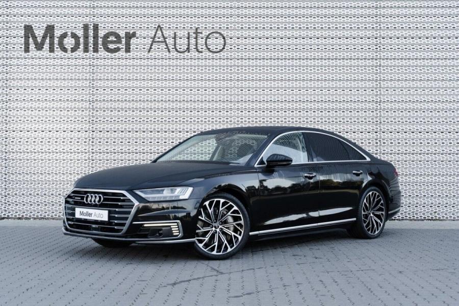 Black Audi A8 2021 in Marupe, with an engine capacity of 3.00 L and mileage of 113 thousand km for 42700 €, photo 1 on AUTOMOTO.COM.LV