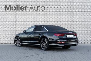 Black Audi A8 2021 in Marupe, with an engine capacity of 3.00 L and mileage of 113 thousand km for 42700 €, photo 4 on AUTOMOTO.COM.LV