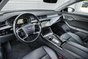 Black Audi A8 2021 in Marupe, with an engine capacity of 3.00 L and mileage of 113 thousand km for 42700 €, photo 15 on AUTOMOTO.COM.LV
