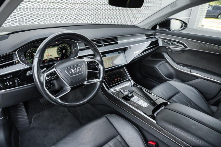 Black Audi A8 2021 in Marupe, with an engine capacity of 3.00 L and mileage of 113 thousand km for 42700 €, photo 15 on AUTOMOTO.COM.LV