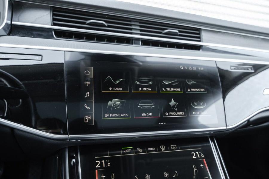 Black Audi A8 2021 in Marupe, with an engine capacity of 3.00 L and mileage of 113 thousand km for 42700 €, photo 23 on AUTOMOTO.COM.LV