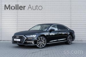 Black Audi A8 2021 in Riga, with an engine capacity of 3.00 L and mileage of 113 thousand km for 42700 €, photo 1 on AUTOMOTO.COM.LV