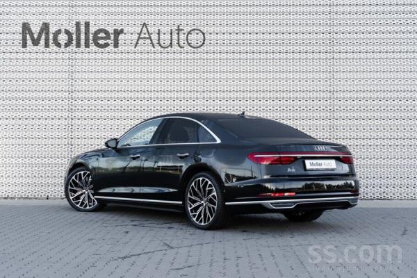 Audi A8 2021 Rīga vietnē Melns Audi A8 2021 Rīga, ar dzinēja tilpumu 3.00 L un nobraukumu 113 tūkst. km par 42700 €, foto 4 vietnē AUTOMOTO.COM.LV