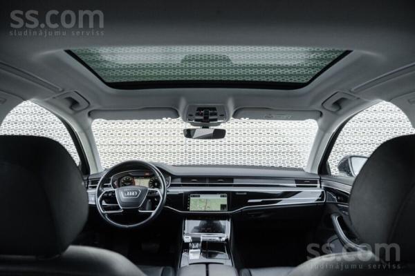 Audi A8 2021 Rīga vietnē Melns Audi A8 2021 Rīga, ar dzinēja tilpumu 3.00 L un nobraukumu 113 tūkst. km par 42700 €, foto 7 vietnē AUTOMOTO.COM.LV