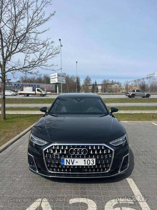 Black Audi A8 2022 in Riga, with an engine capacity of 3.00 L and mileage of 68 thousand km for 65900 €, photo 2 on AUTOMOTO.COM.LV