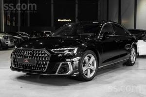 Black Audi A8 2022 in Riga, with an engine capacity of 3.00 L and mileage of 80 thousand km for 54900 €, photo  on AUTOMOTO.COM.LV