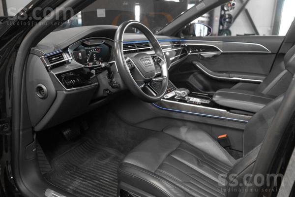 Melns Audi A8 2022 Rīga, ar dzinēja tilpumu 3.00 L un nobraukumu 80 tūkst. km par 54900 €, foto 9 vietnē AUTOMOTO.COM.LV