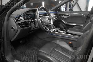 Black Audi A8 2022 in Riga, with an engine capacity of 3.00 L and mileage of 80 thousand km for 54900 €, photo 10 on AUTOMOTO.COM.LV