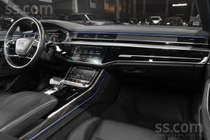 Black Audi A8 2022 in Riga, with an engine capacity of 3.00 L and mileage of 80 thousand km for 54900 €, photo 13 on AUTOMOTO.COM.LV